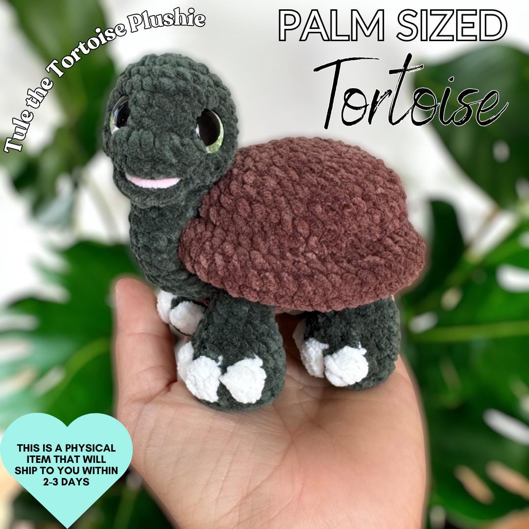 Palm Sized Plushies-tule the Tortoise Plushie-physical Item - Etsy