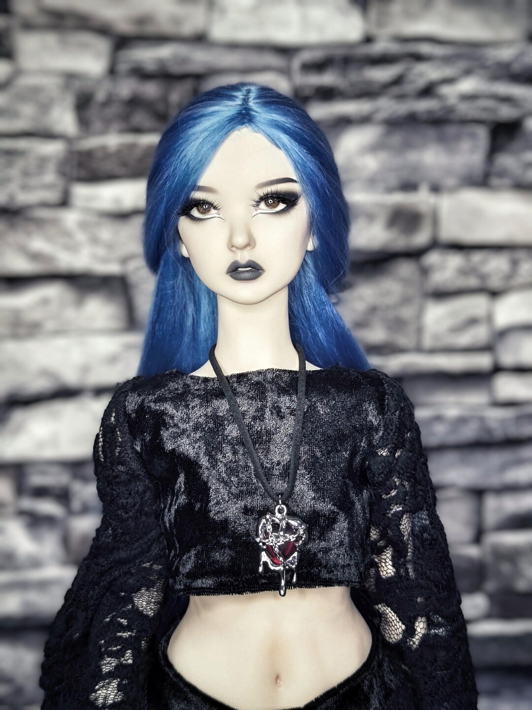Dripping Heart Doll Necklace – Tibetan Silver Charm, BJD SD MSD - Etsy