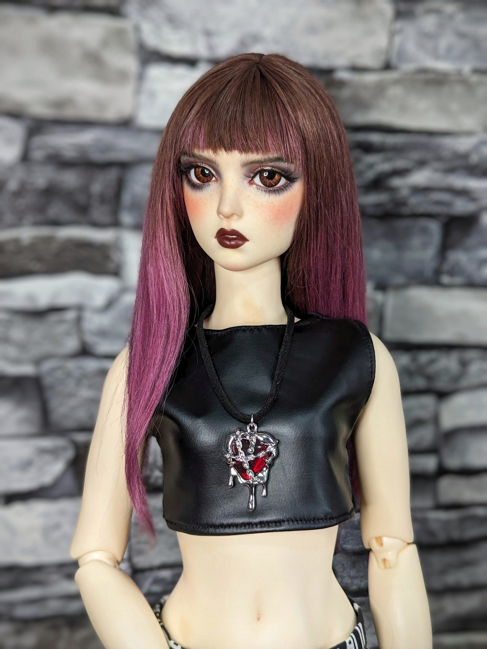 Dripping Heart Doll Necklace – Tibetan Silver Charm, BJD SD MSD - Etsy