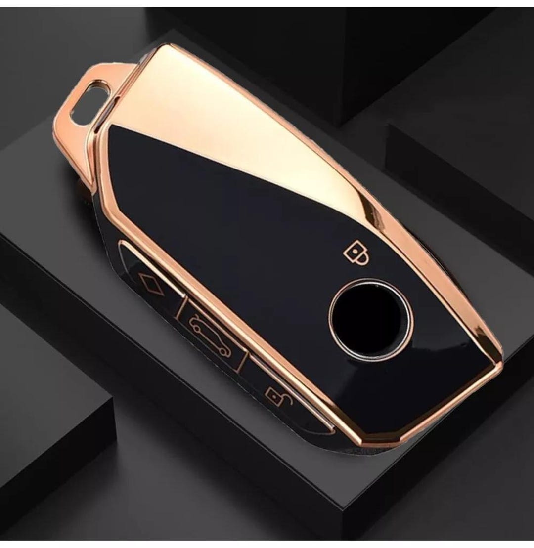 Key Fob Cover for BMW 7 Series 760i X7 IX Xm 2023 for BMW X7 Gold/black ...