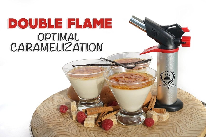 Le Chef Pro DOUBLE FLAME Culinary Torch - Etsy