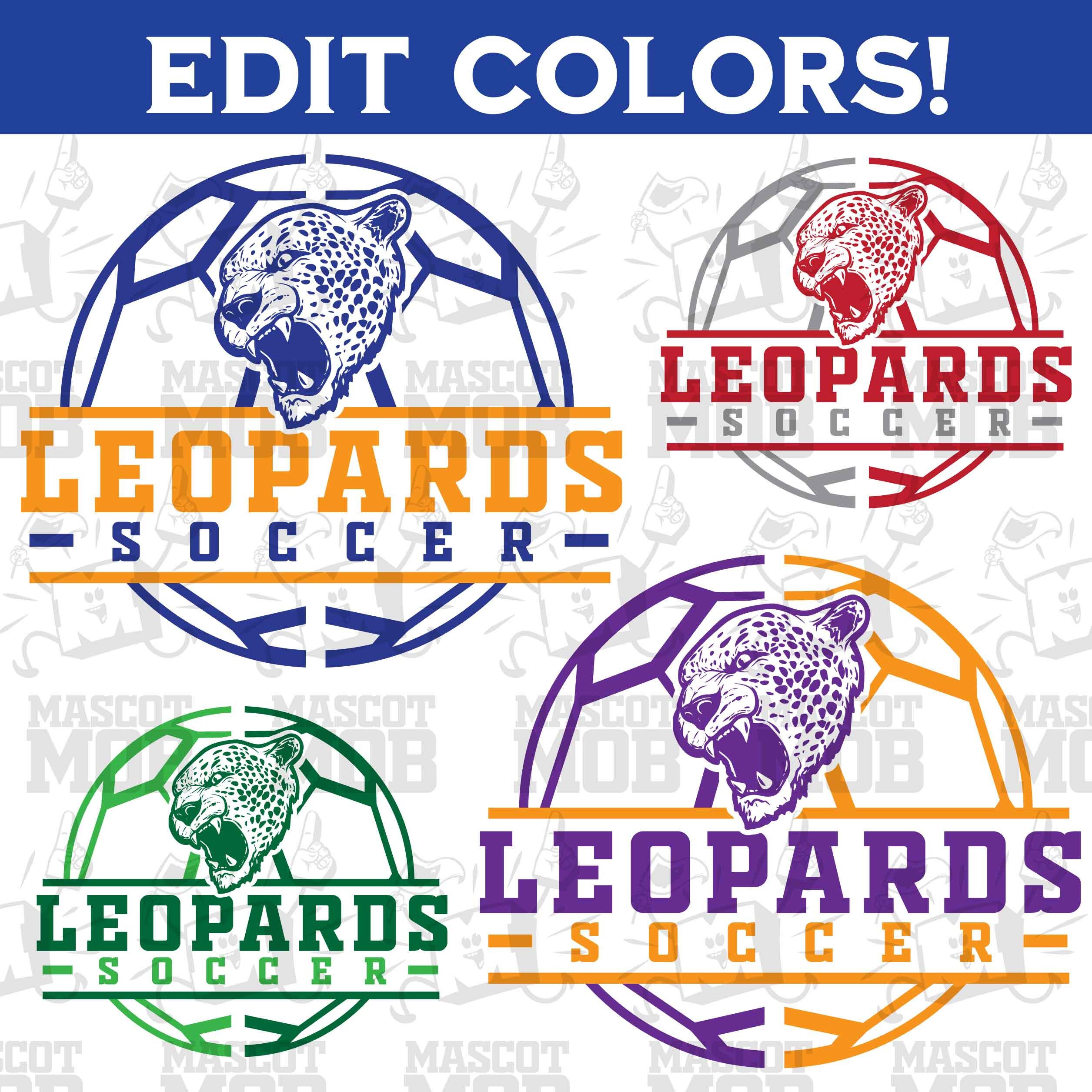 Leopard Soccer SVG Soccer Leopard Svg Leopard Svg Leopard Team Svg ...