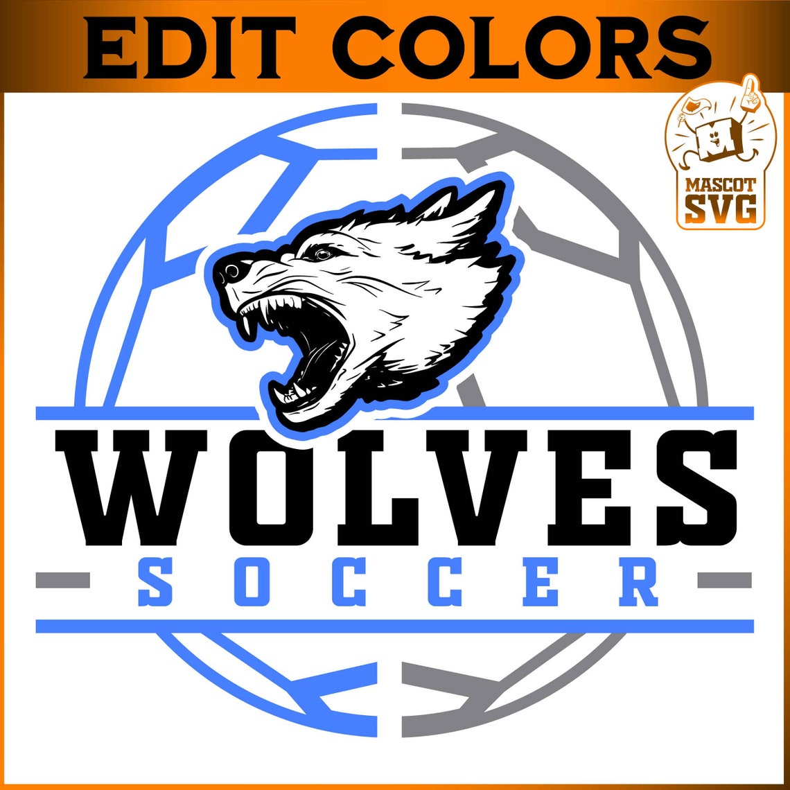 Wolves Soccer SVG Soccer Wolves Svg Wolves Svg Wolves Team Svg Wolves ...