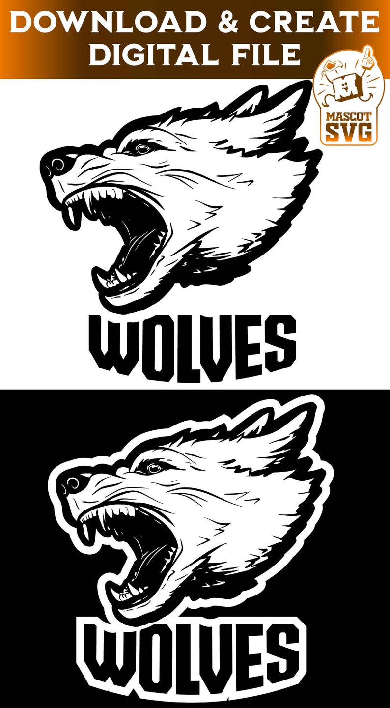 Wolves SVG Wolves Mascot Svg Wolves Team Svg Wolves SVG for Cricut or ...