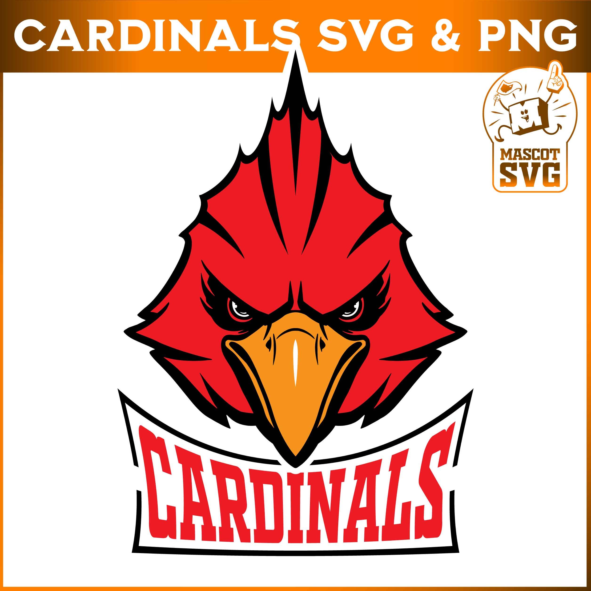 Cardinal SVG Cardinal Mascot Svg Cardinal Team Svg for Cricut or ...