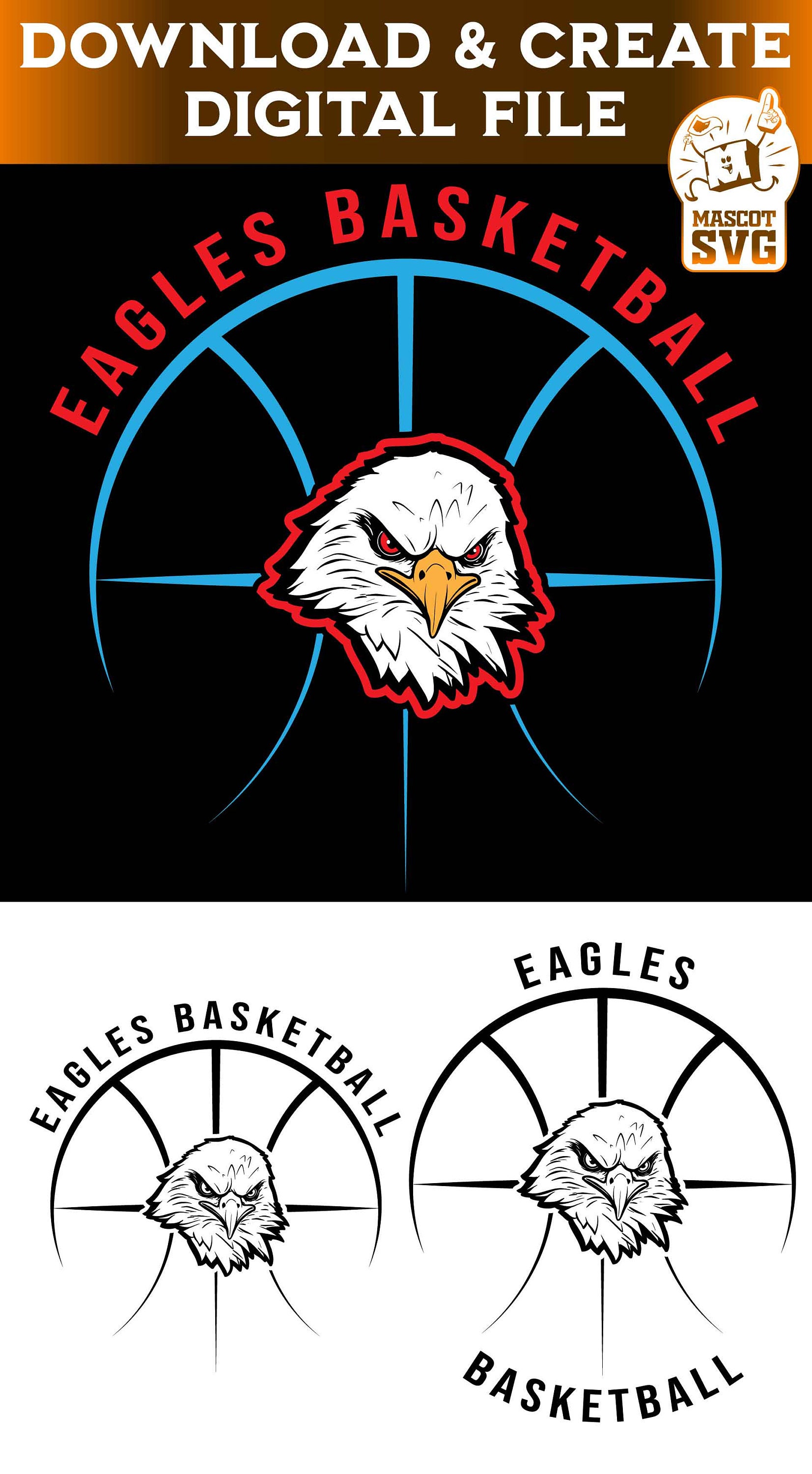 Eagle Basketball SVG Basketball Eagle Svg Eagle Svg Eagle Team Svg ...