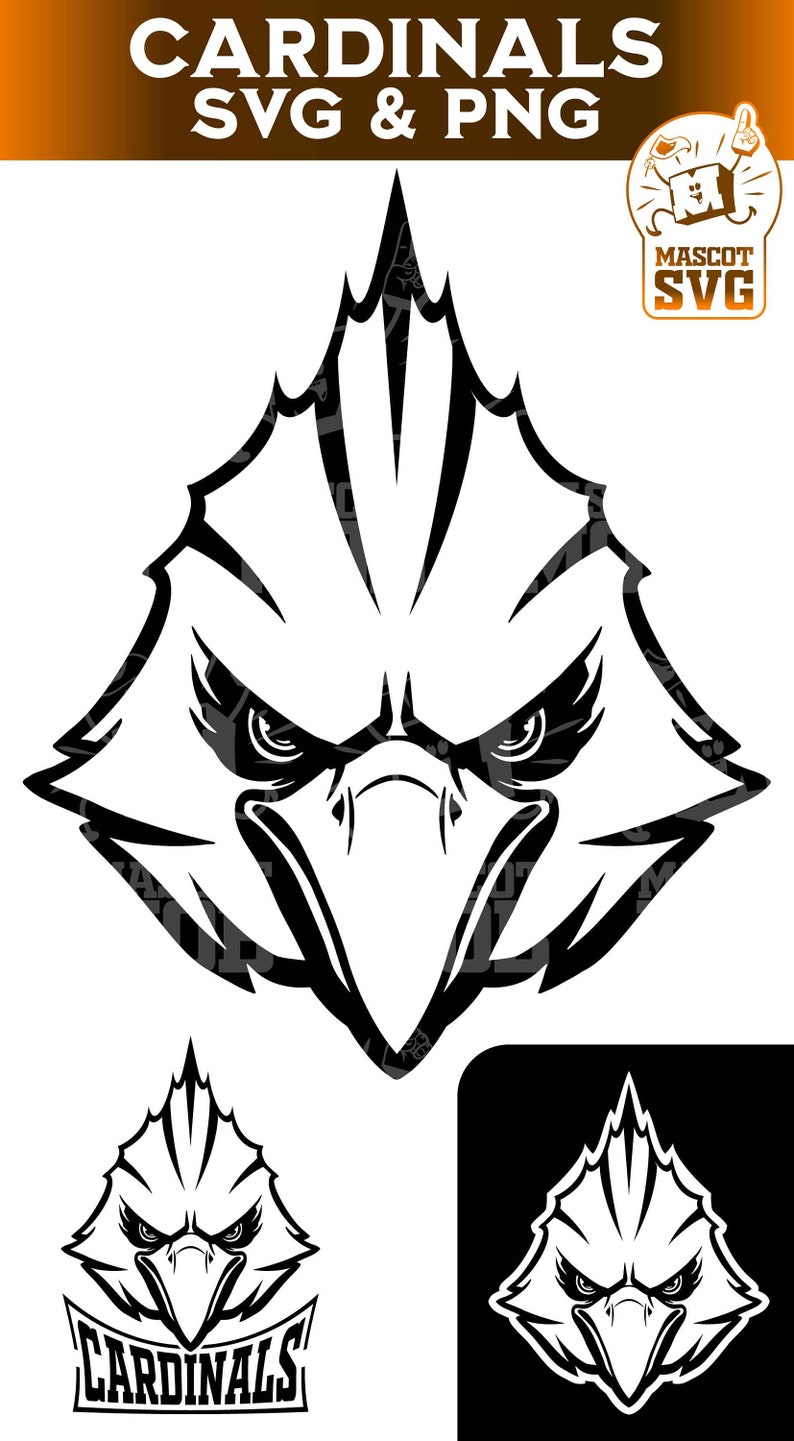 Cardinal SVG Cardinal Mascot Svg Cardinal Team Svg for Cricut or ...