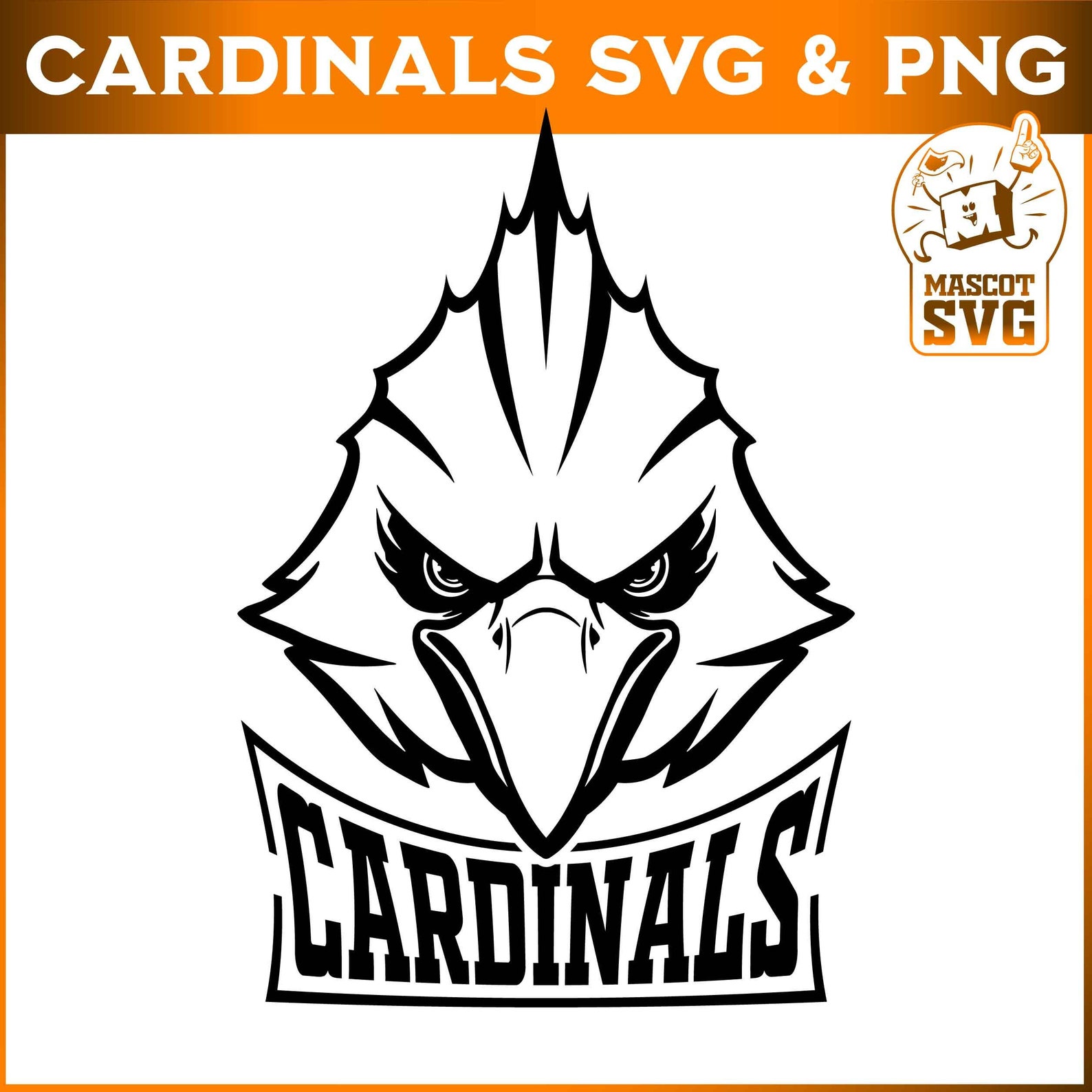 Cardinal SVG Cardinal Mascot Svg Cardinal Team Svg for Cricut or ...
