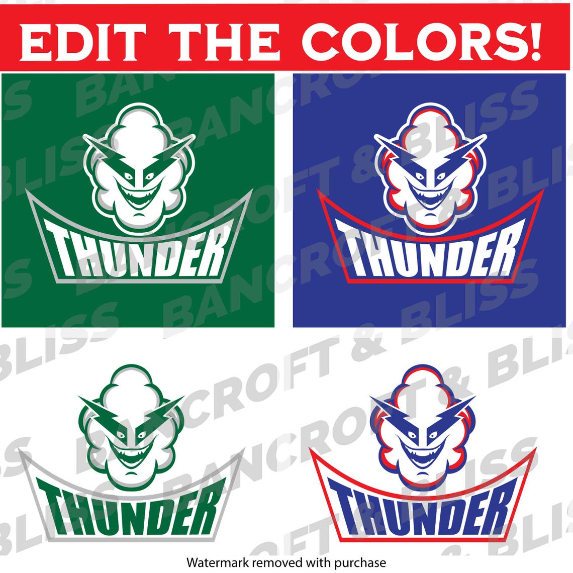 Thunder SVG Thunder Mascot Svg Thunder Team Svg Thunder School Spirit ...