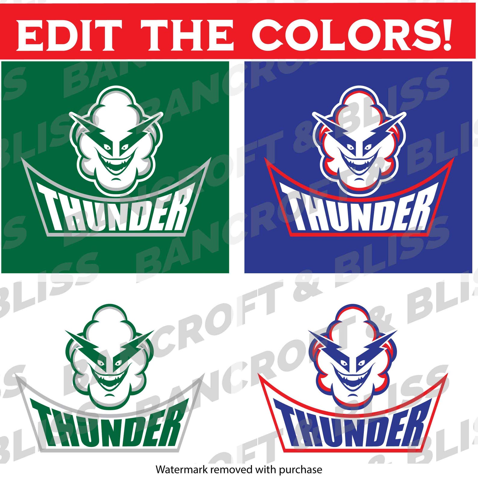 Thunder SVG Thunder Mascot Svg Thunder Team Svg Thunder School Spirit ...