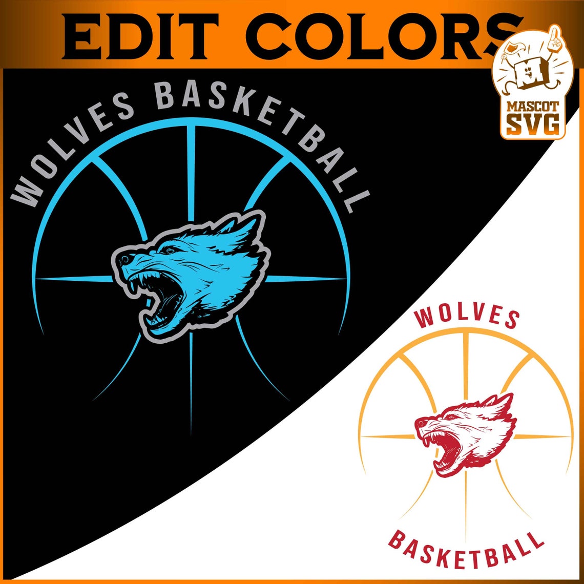 Wolves Basketball SVG Wolves B Ball Wolves Svg Wolves Team Svg Wolves ...