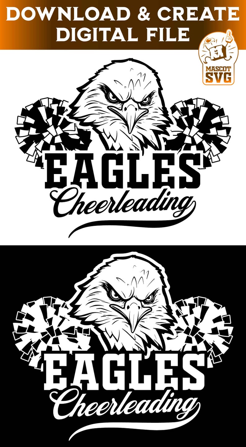 Eagle Cheerleading SVG Eagle Cheer Svg Eagle Svg Eagle Team Svg Eagles ...