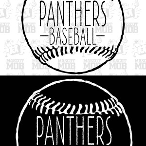 Panther Baseball SVG Panther Svg Panther Team Svg for Cricut or ...