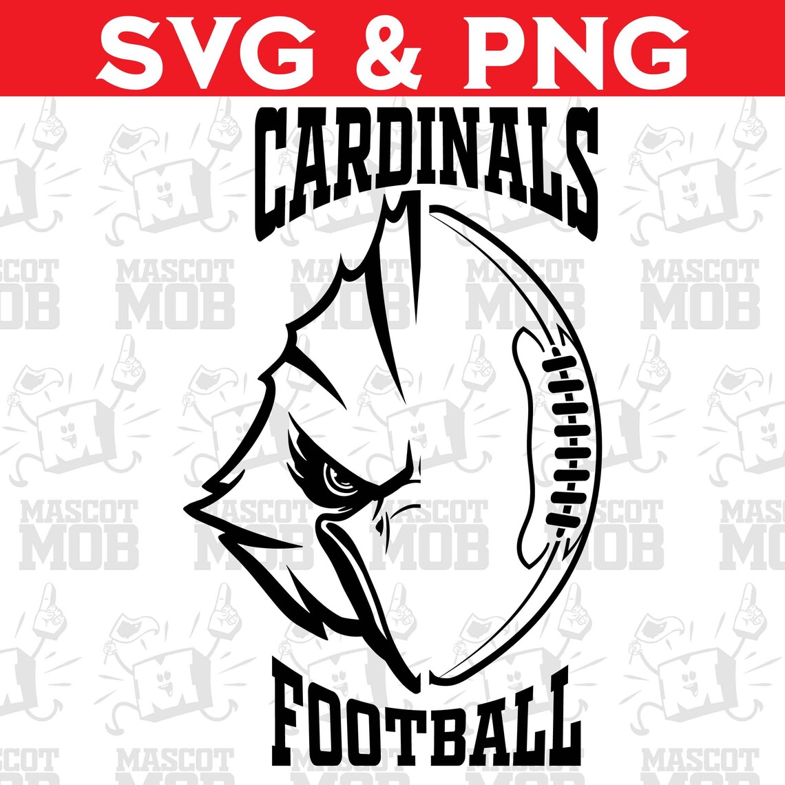 Cardinal Football SVG Cardinal Svg Cardinal Team Svg for Cricut or ...