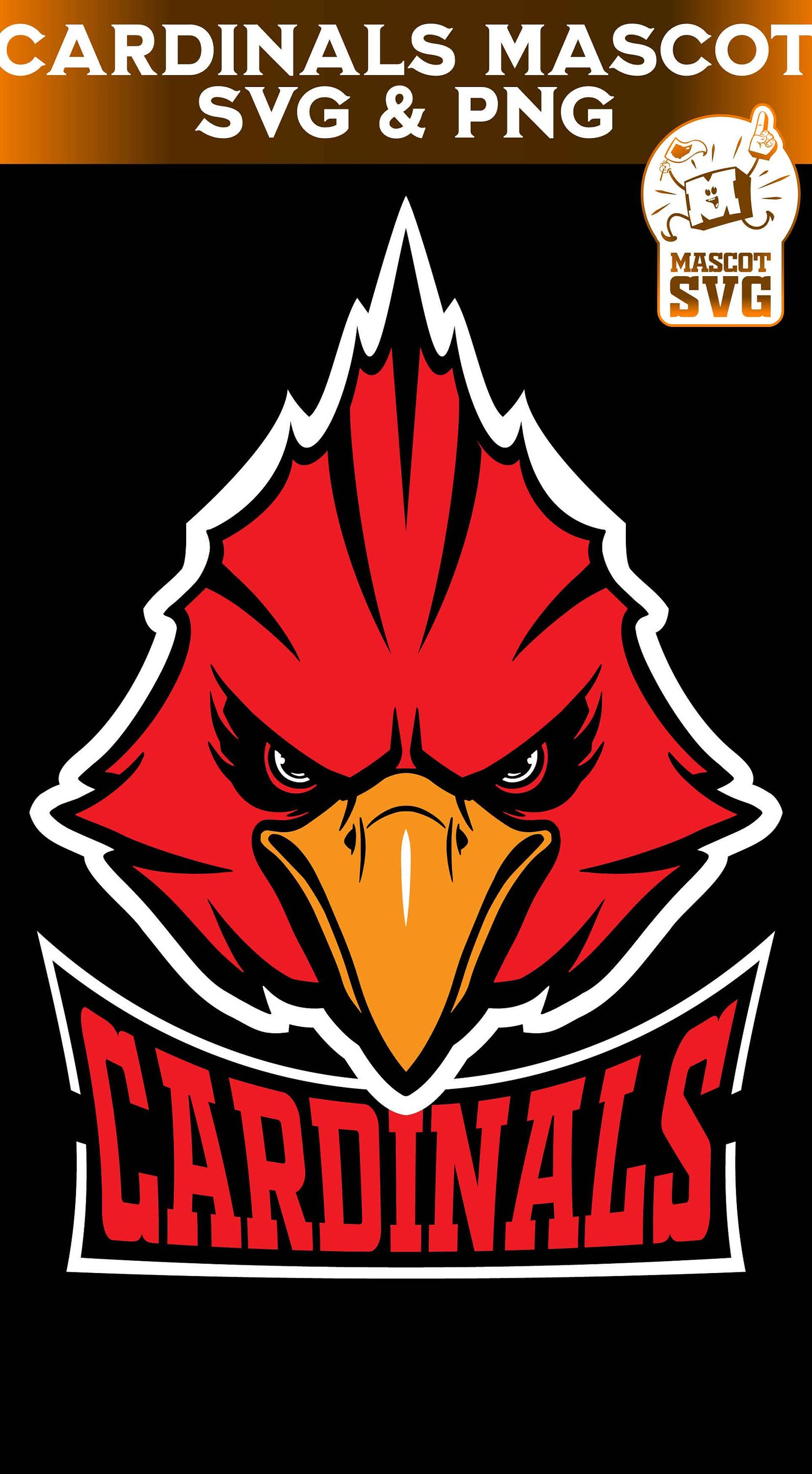 Cardinal SVG Cardinal Mascot Svg Cardinal Team Svg for Cricut or ...