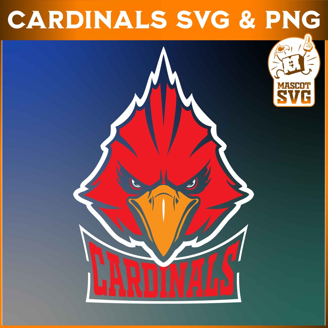 Cardinal SVG Cardinal Mascot Svg Cardinal Team Svg for Cricut or ...