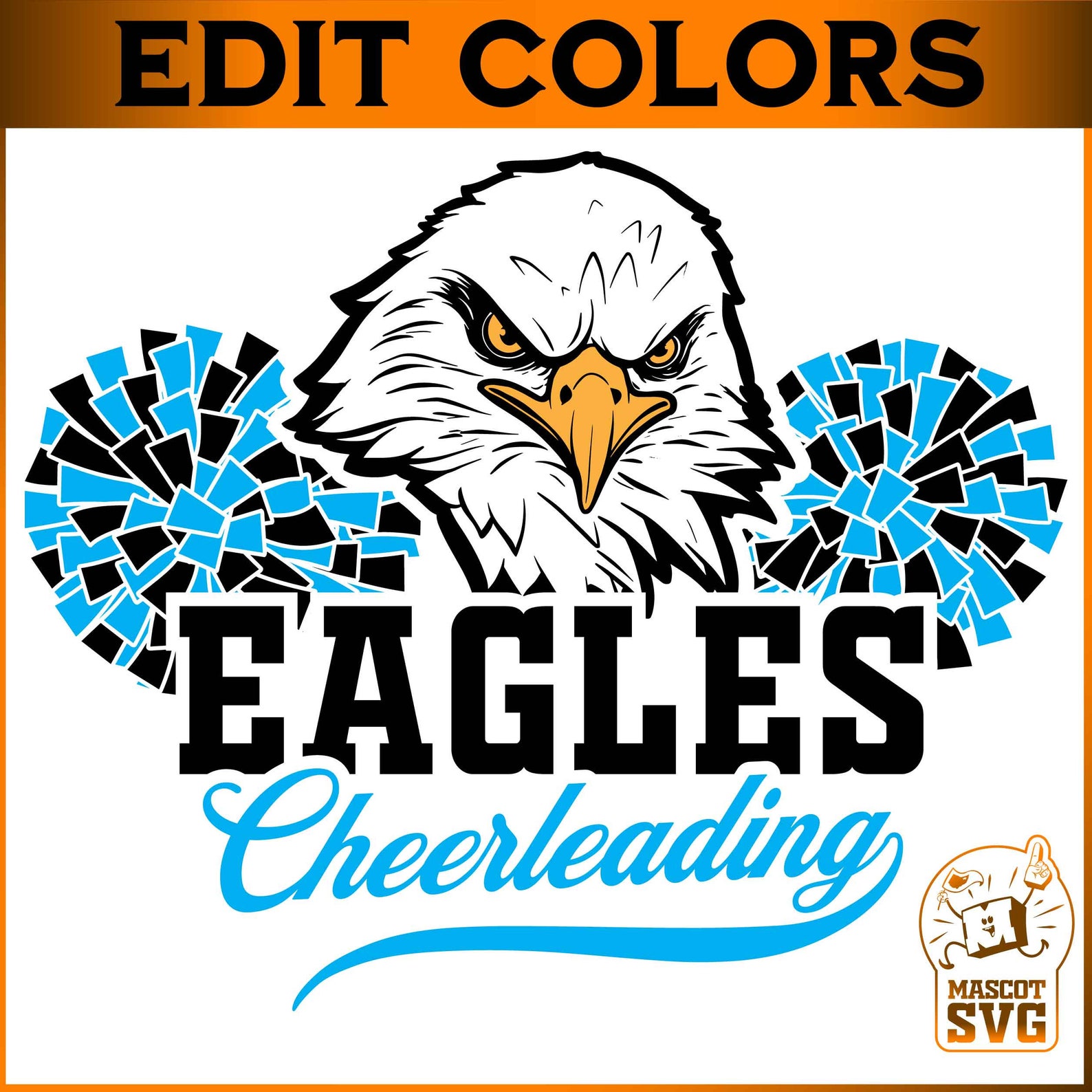 Eagle Cheerleading SVG Eagle Cheer Svg Eagle Svg Eagle Team Svg Eagles ...
