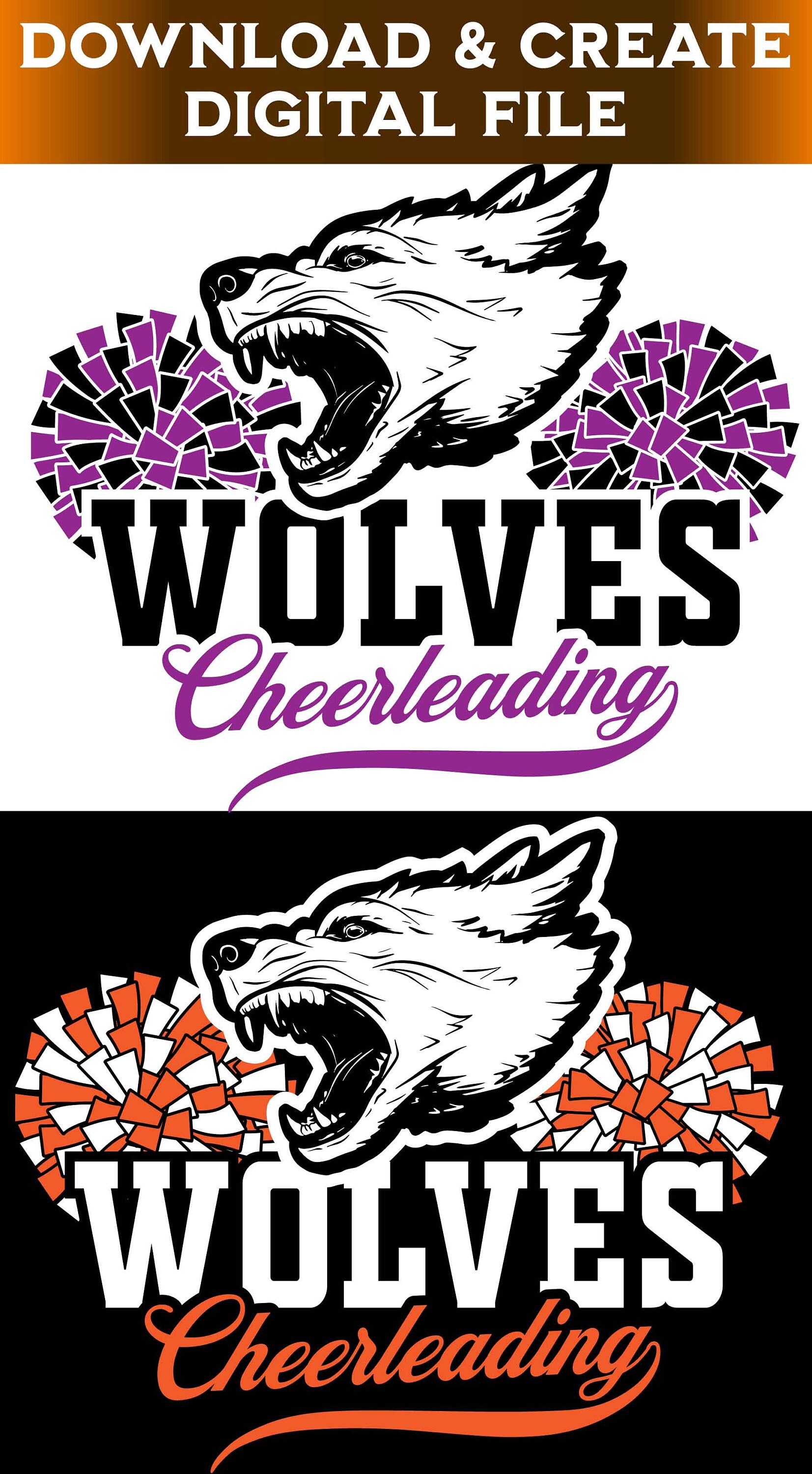 Wolves Cheerleading SVG Wolves Cheer Svg Wolves Svg Wolves Team Svg ...