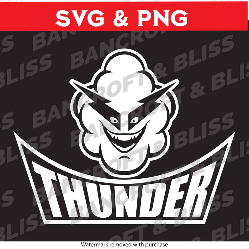 Thunder SVG Thunder Mascot Svg Thunder Team Svg Thunder School Spirit ...