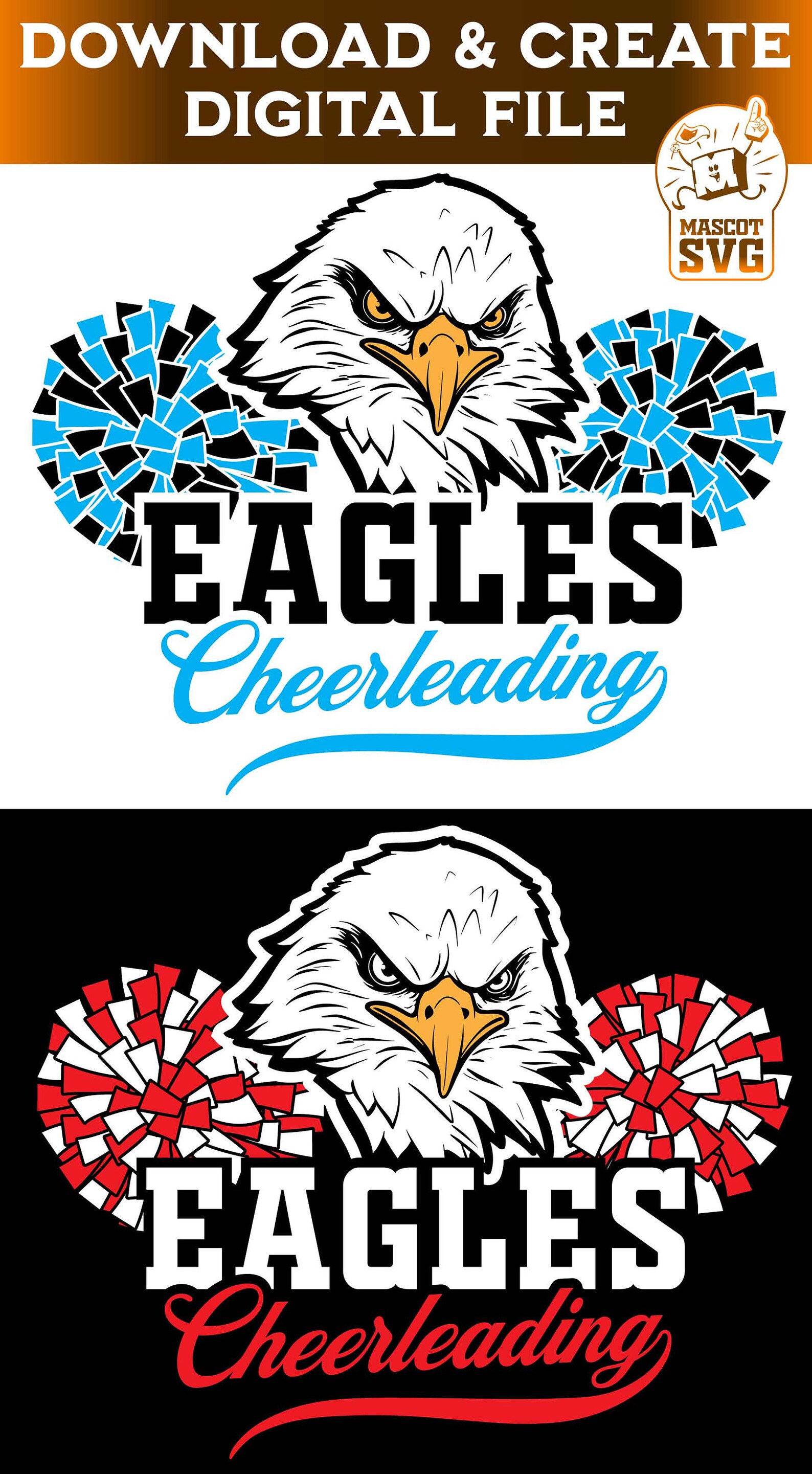 Eagle Cheerleading SVG Eagle Cheer Svg Eagle Svg Eagle Team Svg Eagles ...