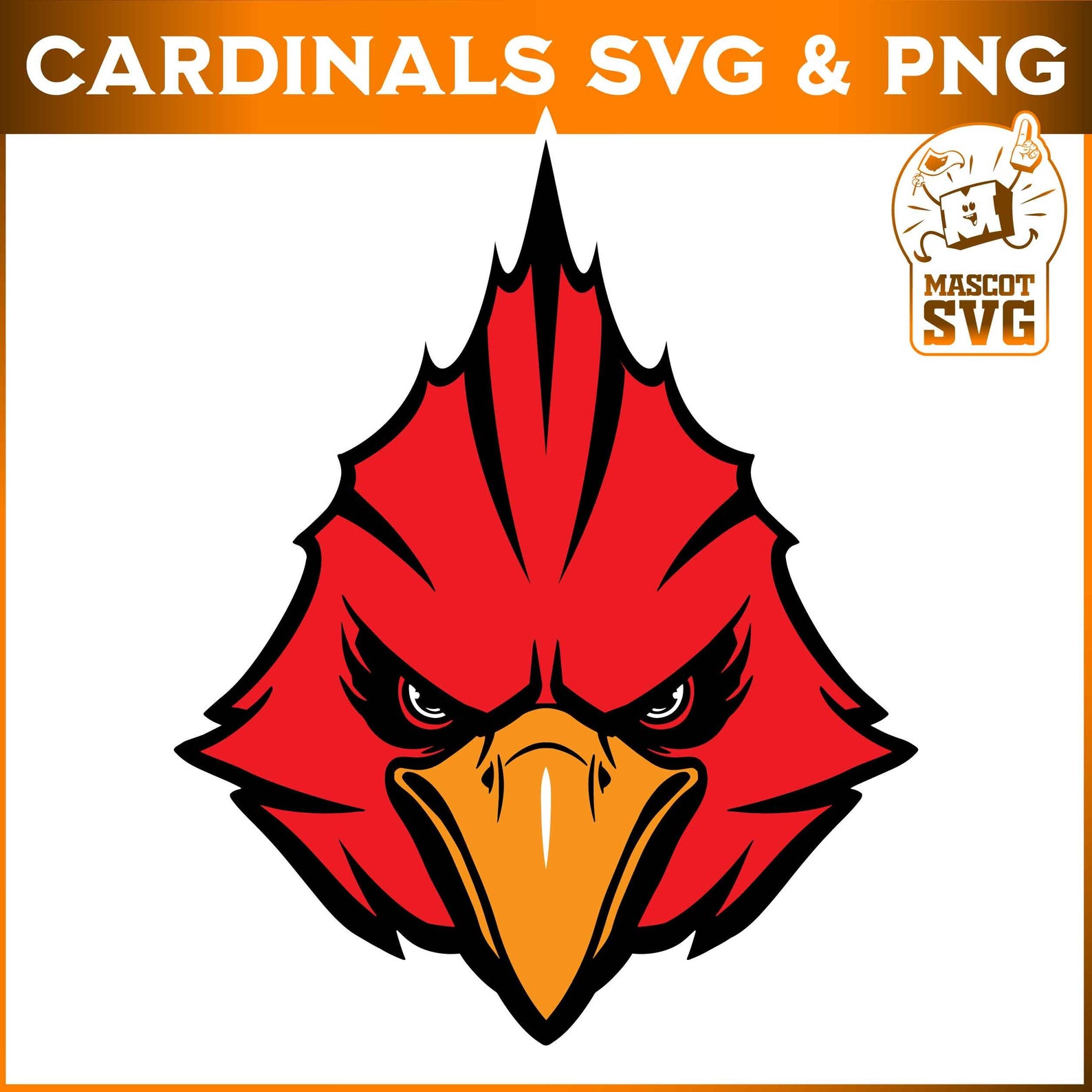 Cardinal SVG Cardinal Mascot Svg Cardinal Team Svg for Cricut or ...