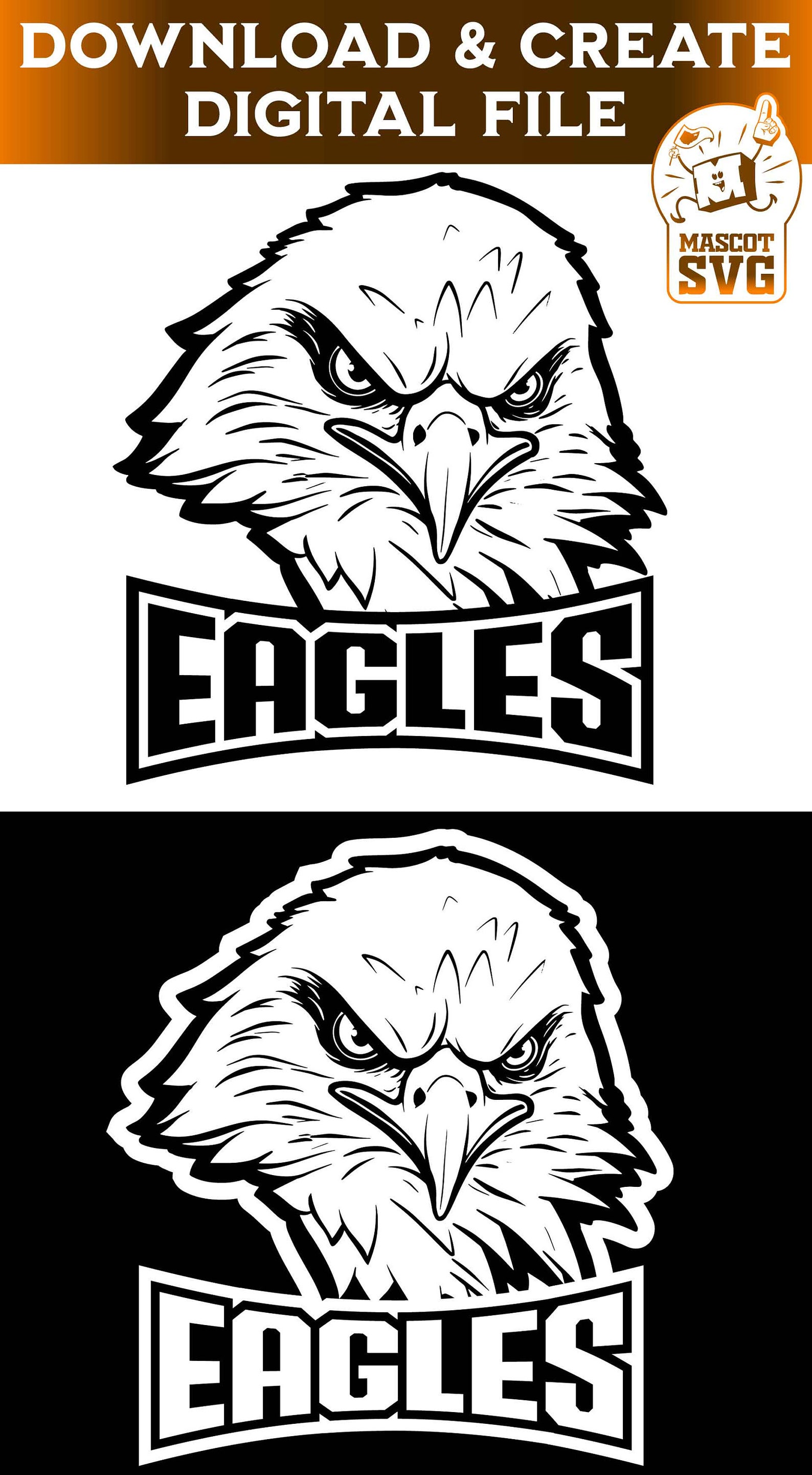 Eagles SVG Eagles Mascot Svg Eagle Team Svg Eagles SVG for Cricut or ...