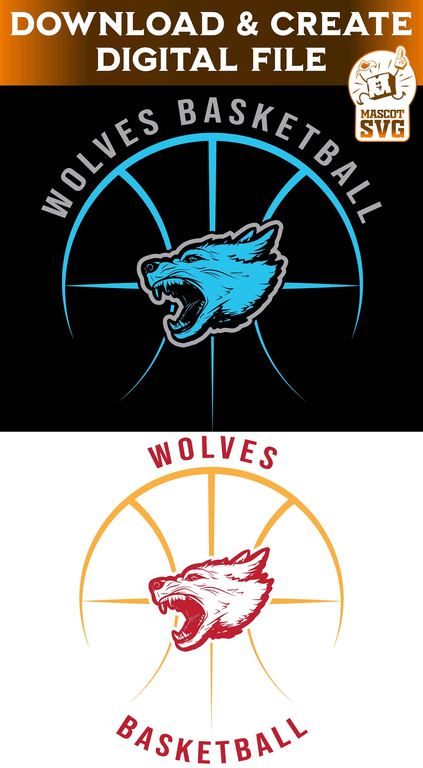 Wolves Basketball SVG Wolves B Ball Wolves Svg Wolves Team Svg Wolves ...