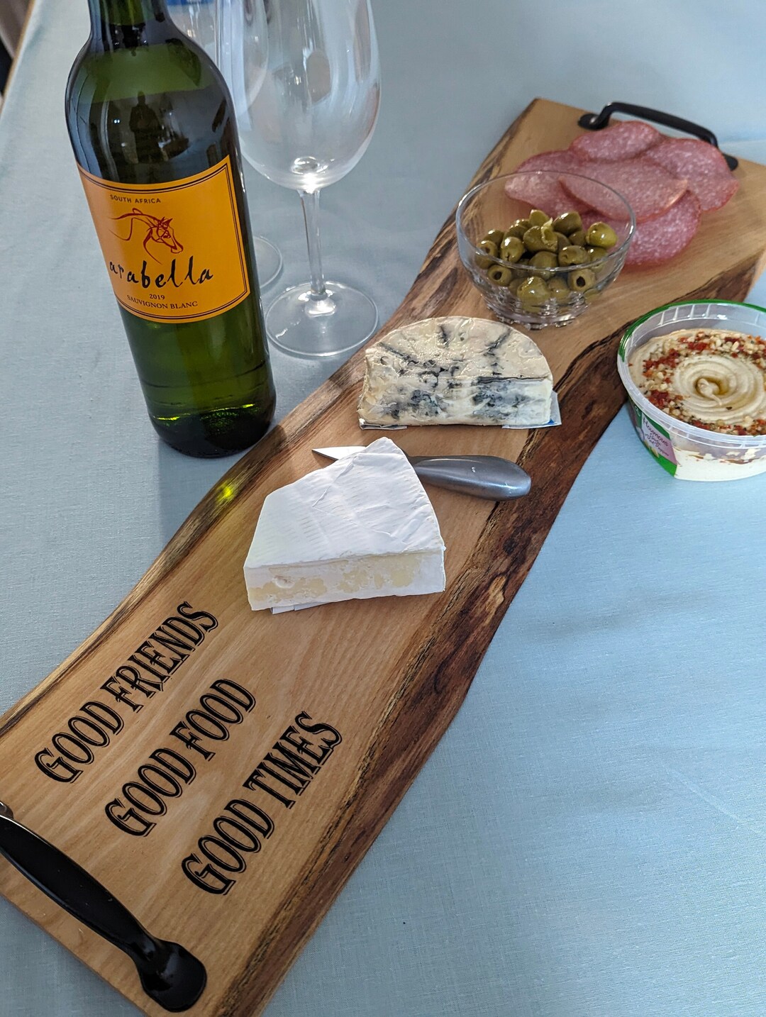 Solid Ash Rustic Wood Charcuterie Board, Cheese Board, Serving Board ...