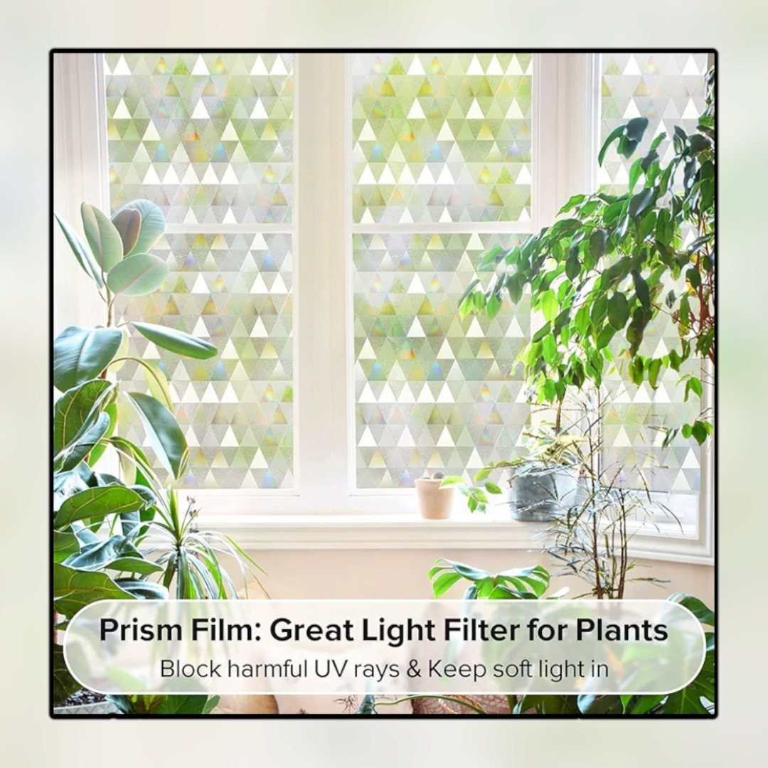 Rainbow Prism Window Film 3D Decorative Vinyl for Stylish Privacy, UV ...