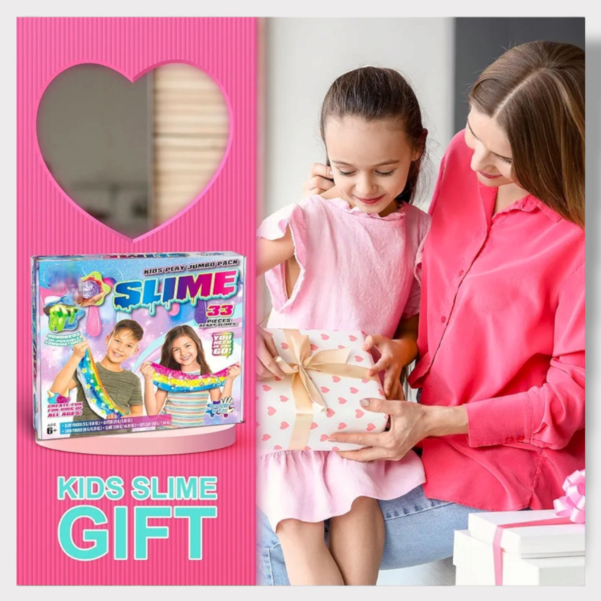 Jumbo Slime Kit for Kids 33 Cups Premade Ultimate DIY Slime Pack Soft ...