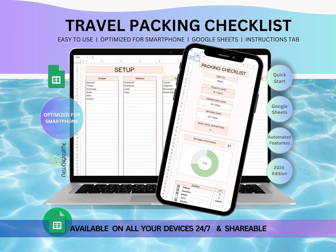 Digital Travel Packing Checklist|packing Tracker|planner for Android ...