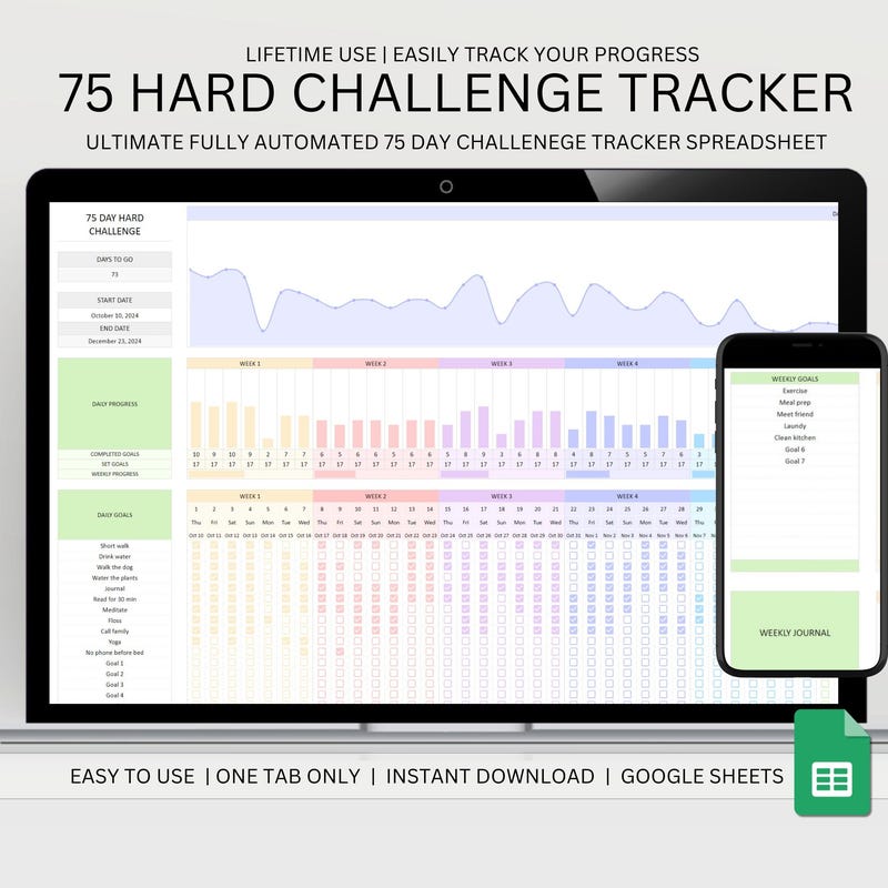 75 Hard Printable - Etsy