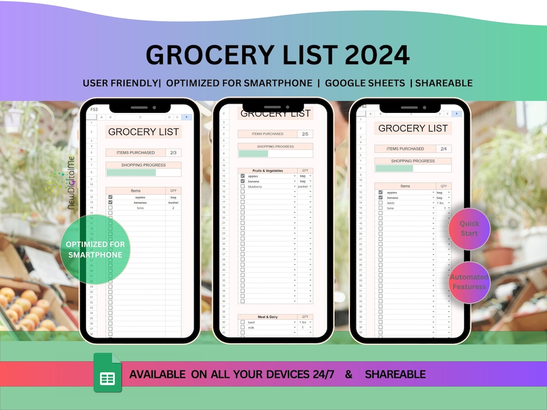 Digital Grocery List|shopping List|planner for Android|planner for ...