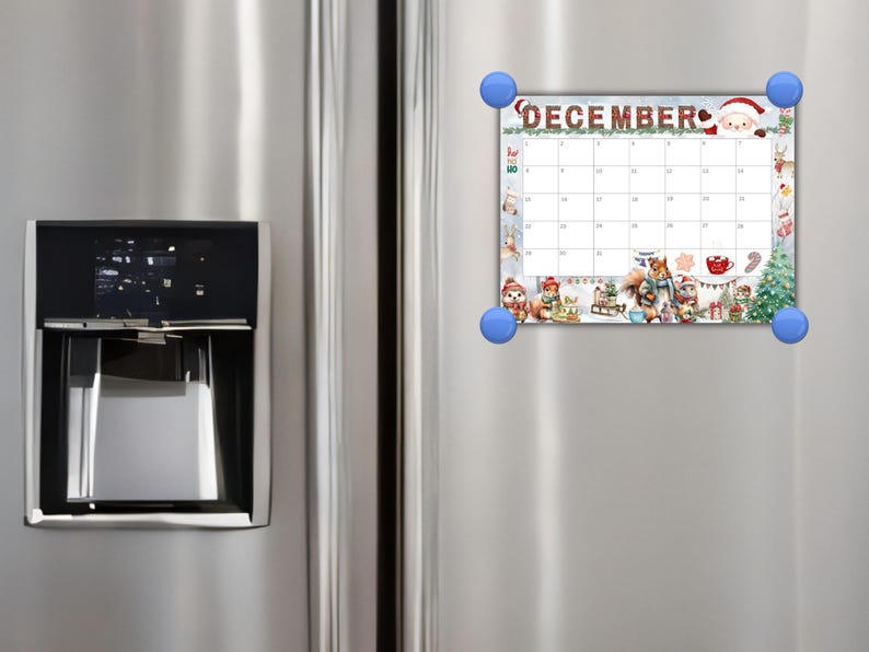 Editable December 2025 Calendar, Cute Printable Monthly Calendar ...