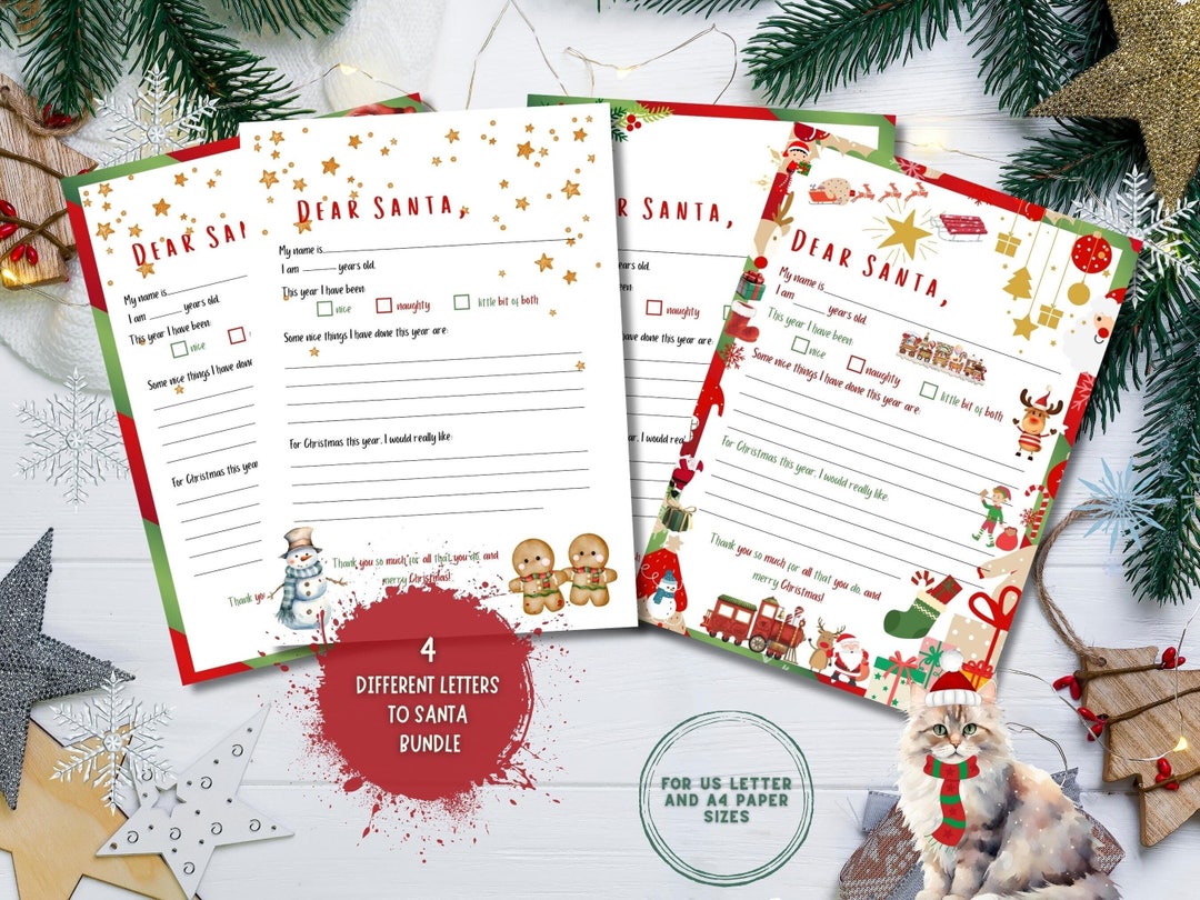 Letter to Santa, Easy Printable Santa Wishlist, Christmas Wish List ...