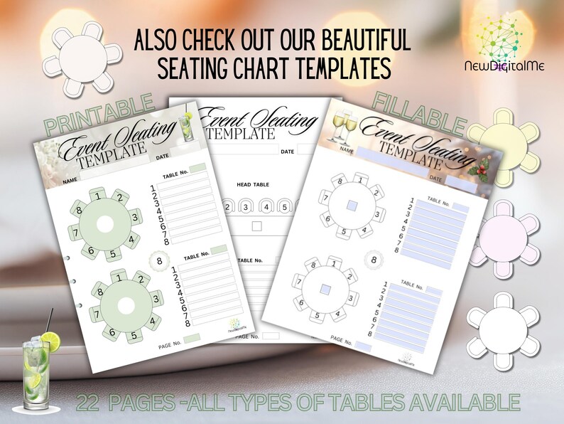 Wedding Guest List Tracker | Wedding Seating Chart | Wedding Planner ...