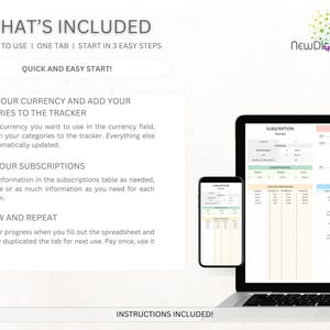 Subscription Tracker Spreadsheet | Budget Planner | Subscription ...