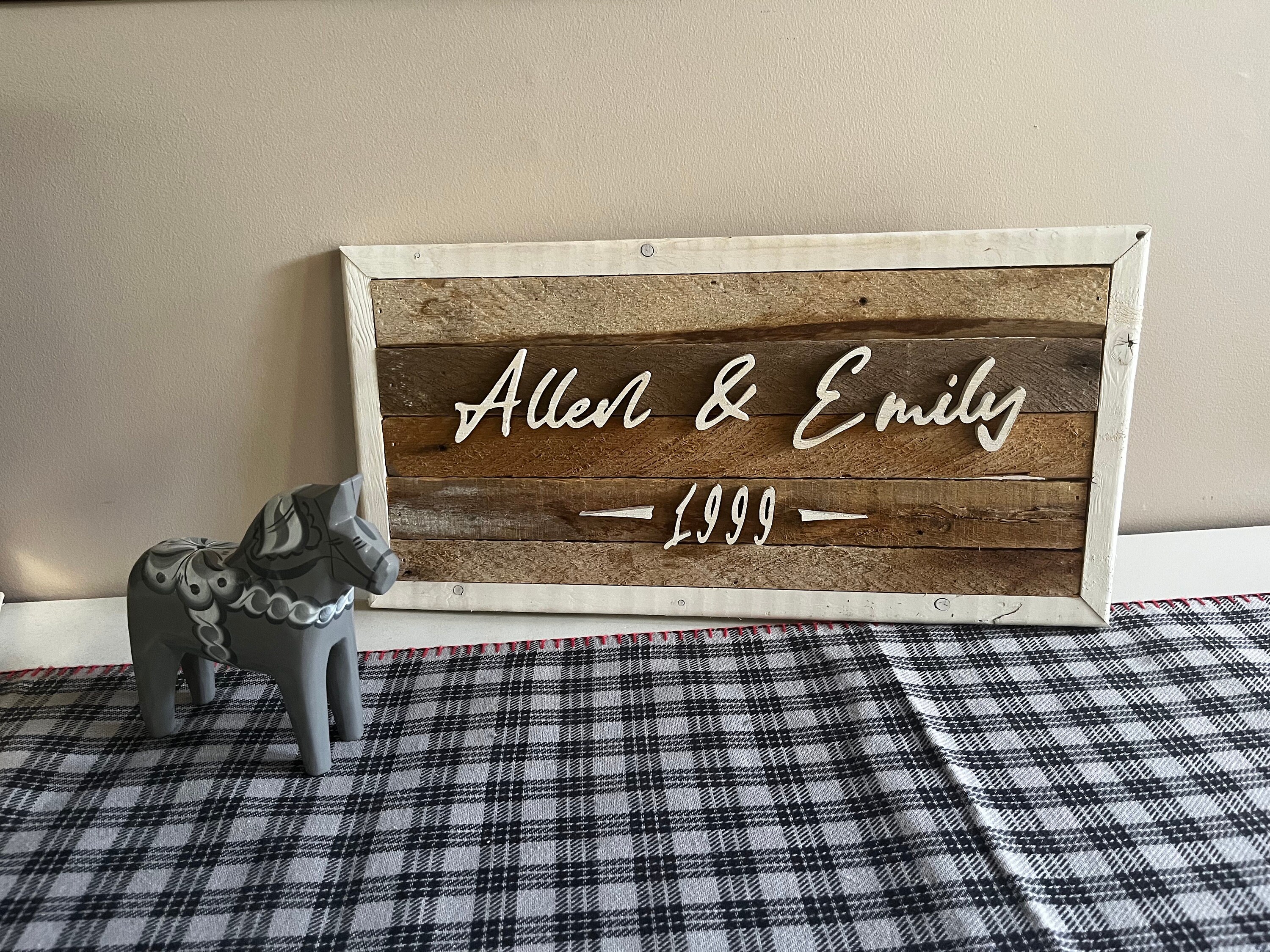 Wedding Vintage Lath Board Wood Sign Art, Hand-crafted Art, Wedding ...