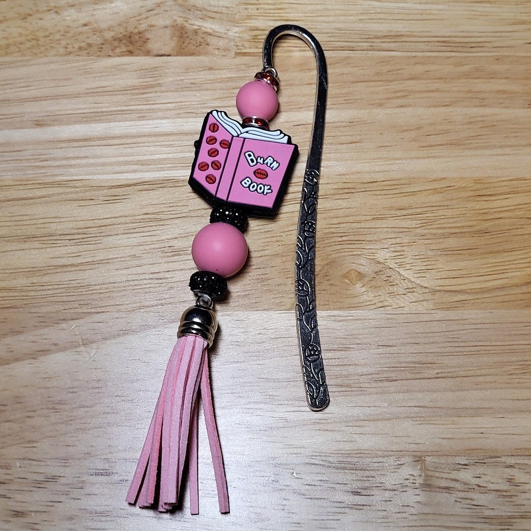 Burn Book Bookmark Beaded Metal Hook Funny Bookmark Mean Gals - Etsy