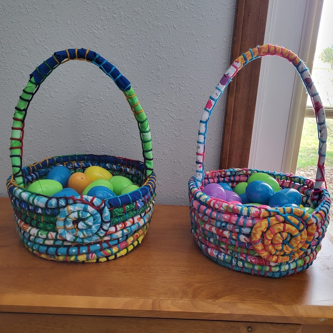 Handsewn Woven Fabric Easter Baskets - Etsy