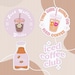 Iced Coffee Stickers: Pink Girlie Vinyl Decals for Tumblers - Etsy