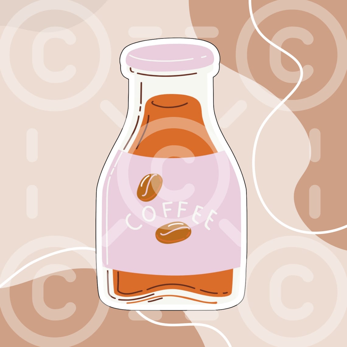 Iced Coffee Stickers: Pink Girlie Vinyl Decals for Tumblers - Etsy