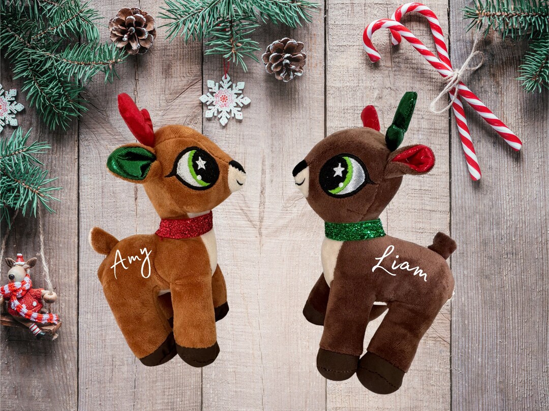 Personalized Christmas Reindeer Plush/stuffy. the Perfect Companion for ...