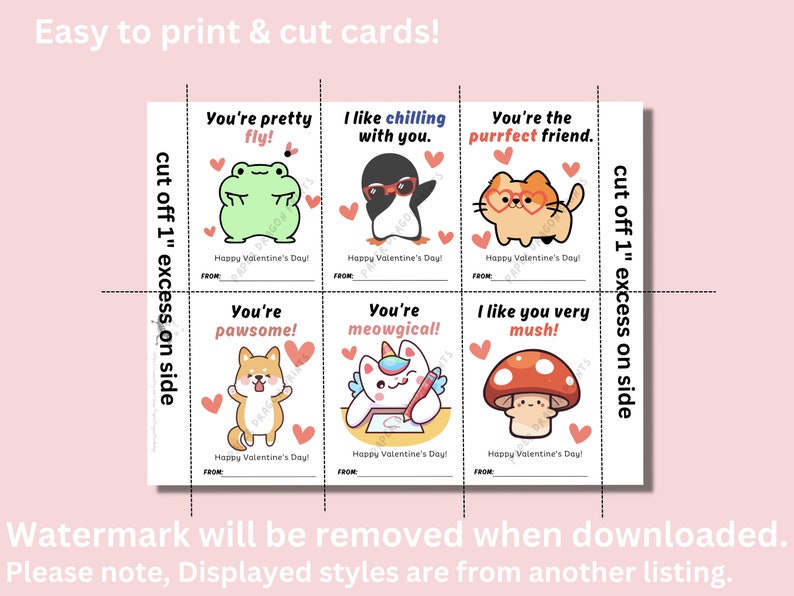 Printable Reptile Pun Valentine's Day Cards, Classroom Valentine's Day ...