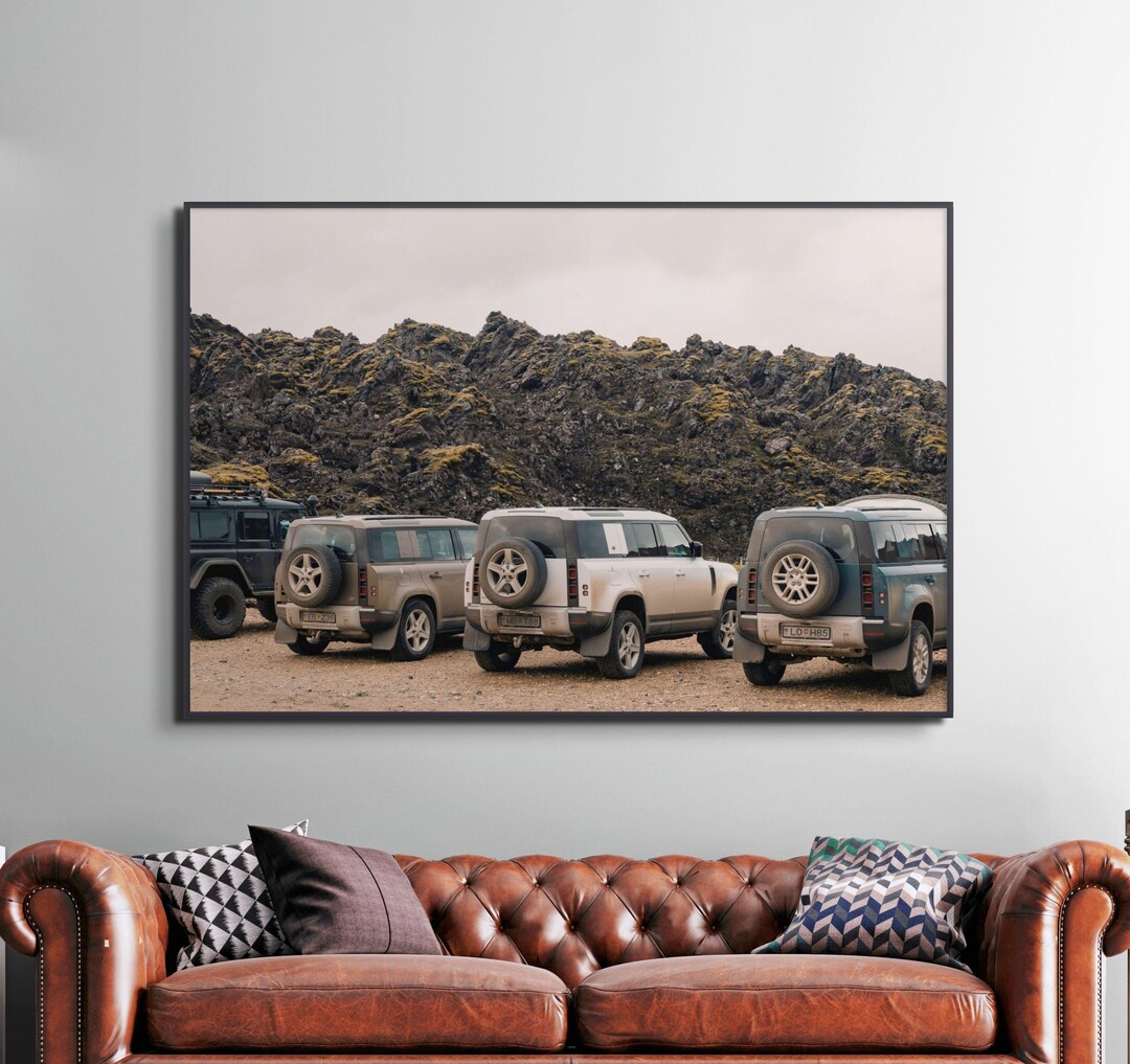 Iceland Land Rover Defender Canvas Print – Adventure Travel Floating ...