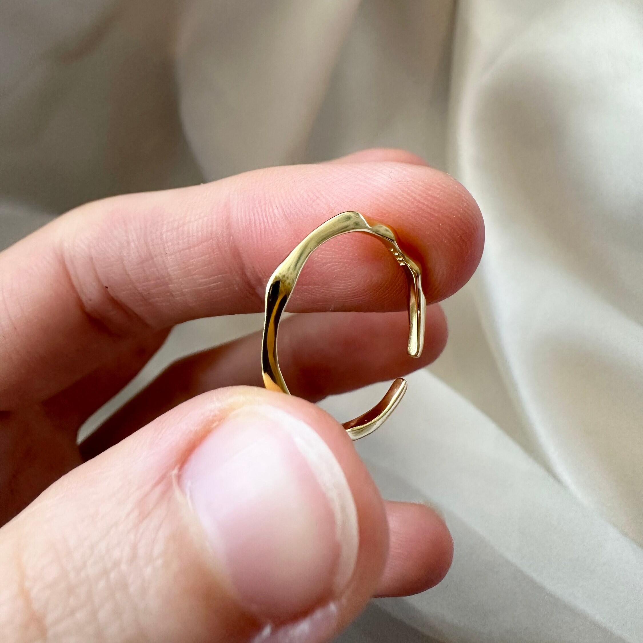 Extra Thin Gold Ring, Gold Minimalist Ring, Minimalism, Stackable ...