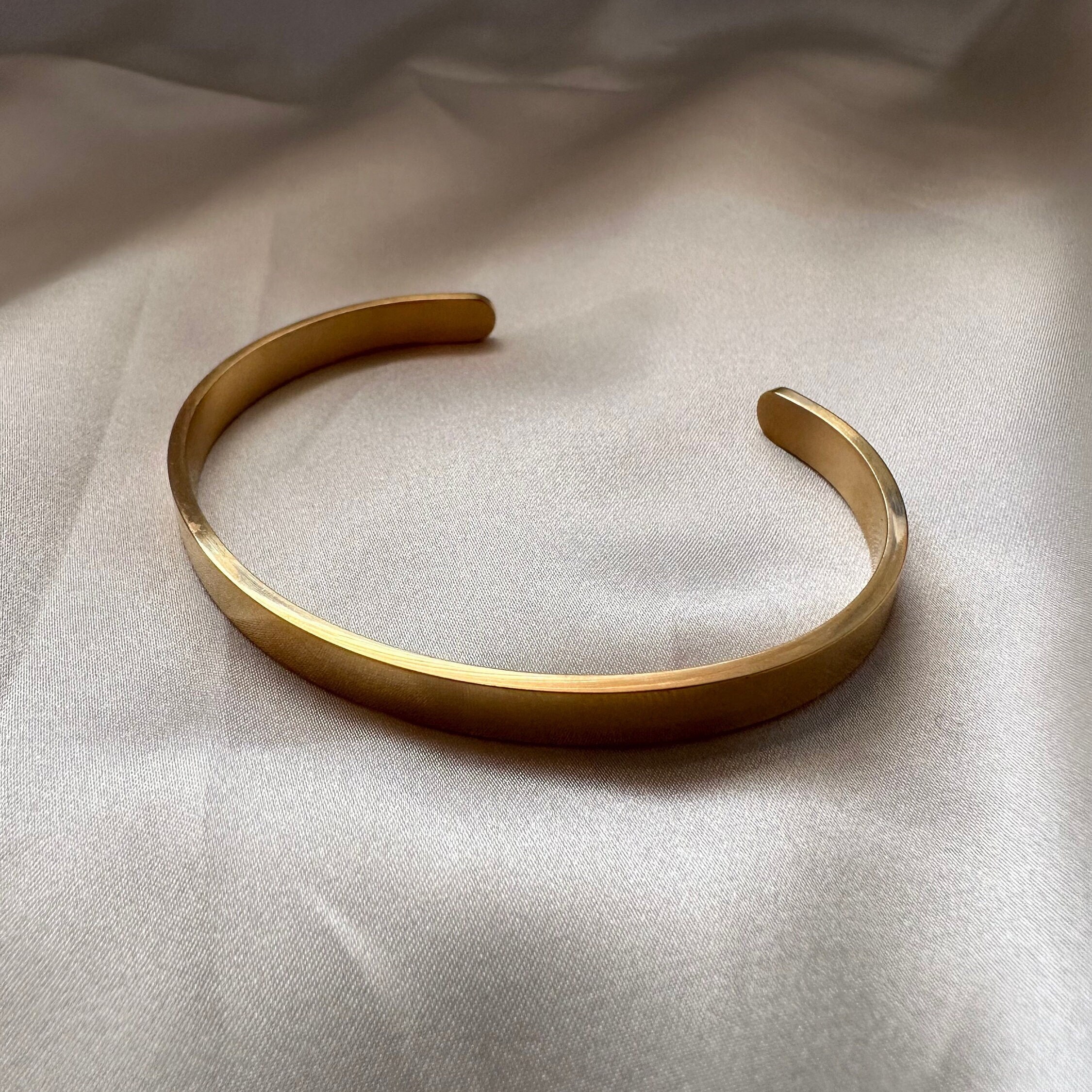 Plain Gold Adjustable Bangle Bracelet, Gold Bangle, Gold Cuff ...