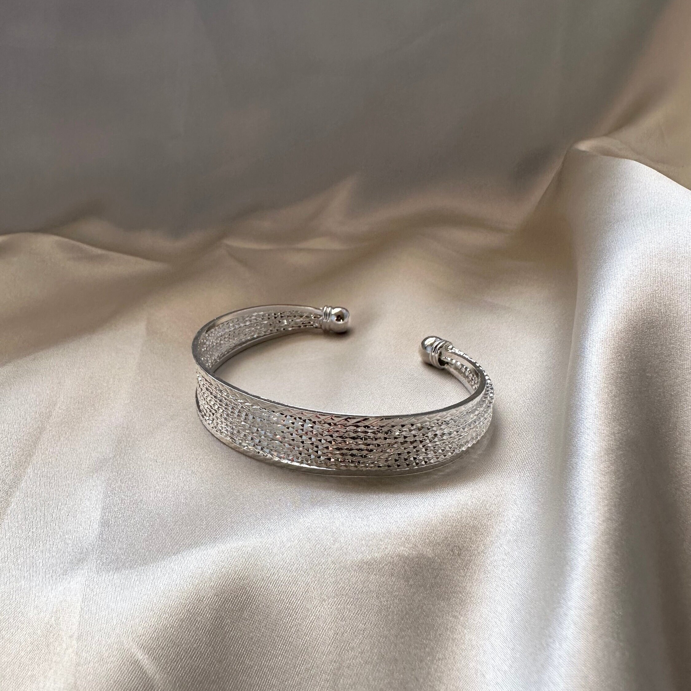 Silver Adjustable Bangle, Silver Bangle, Silver Bracelet, Chunky Silver ...