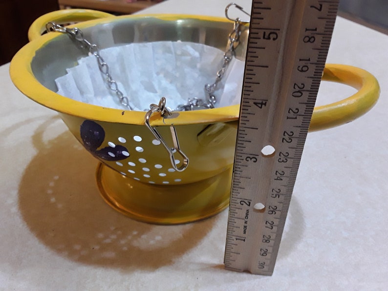 Hanging Planter- Hand Painted Colander 8