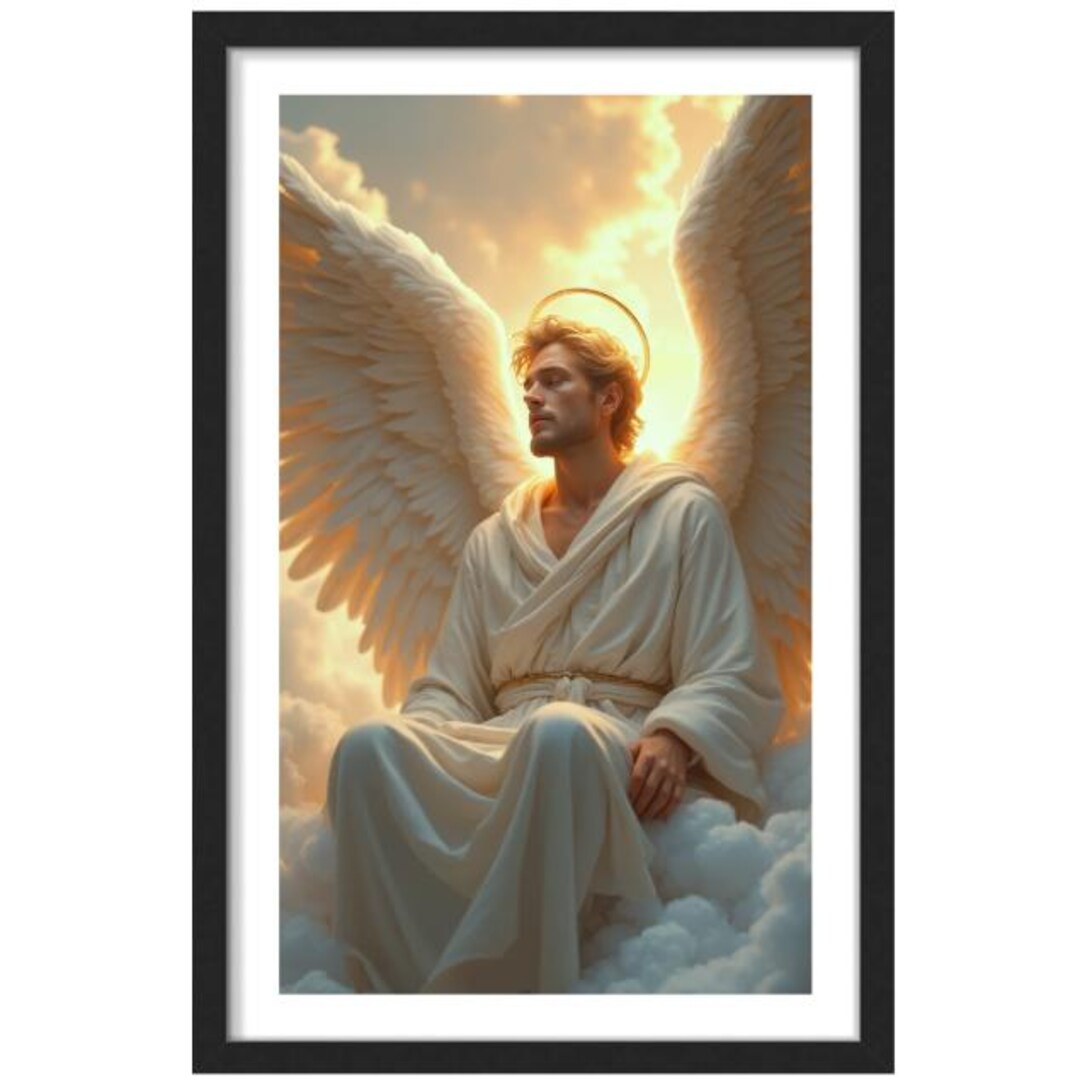 Framed Guardian Angel Gift Angel Poster Angel Wall Art Home Decor ...